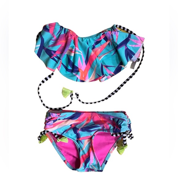 Limited Too | Swim | Limited Too Girls Bikini With Ruffle And Tassels ...